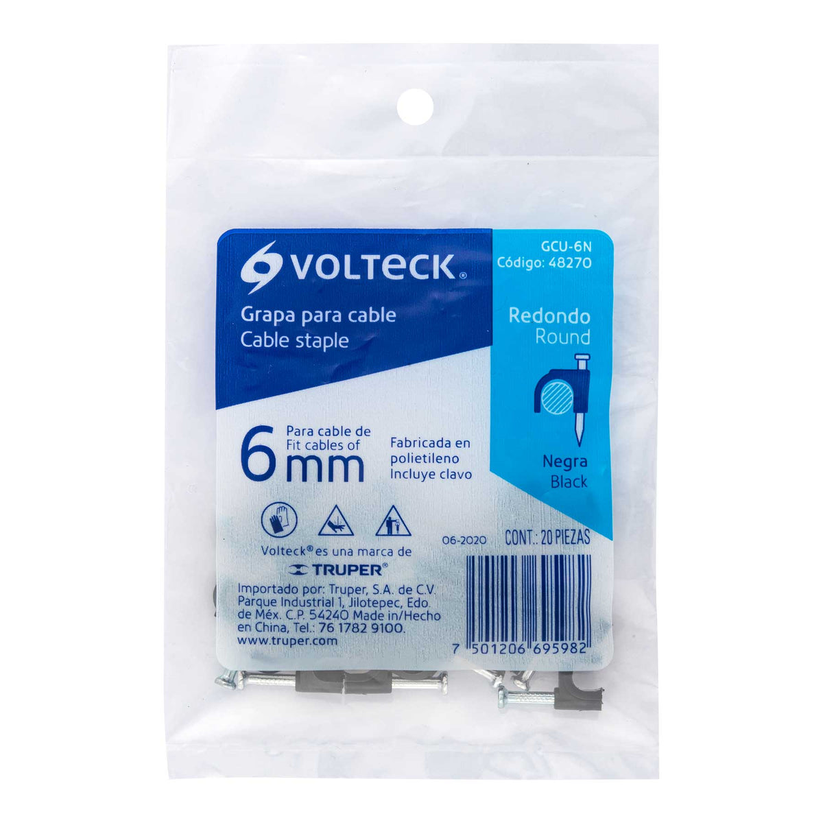 grapas-negras-bolsa-20-pzas-6-mm-volteck-48270 – Casco de Oro Ferreterías